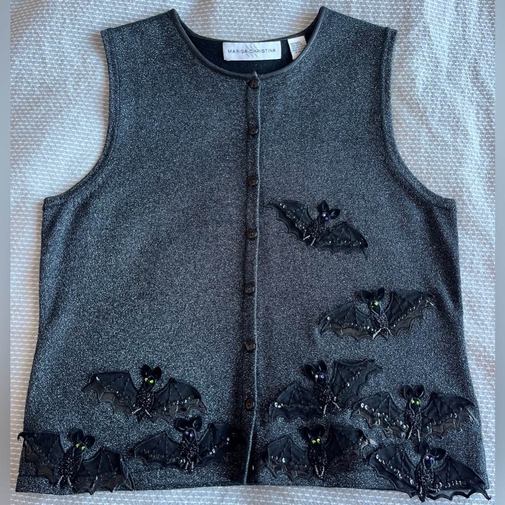 Marisa Christina Bat Sweater Vest - Gem